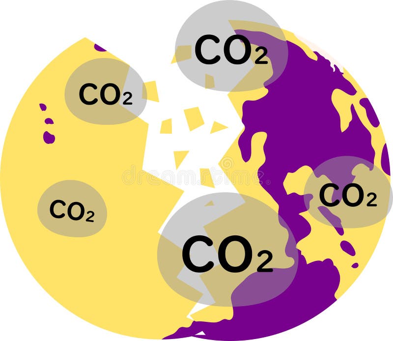 Environmentally Polluted Earth Outline Stock Vector - Illustration of ...