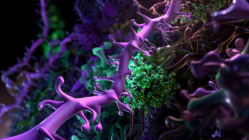 Illustration of an Enzymes Catalyzing. Stock Illustration ...