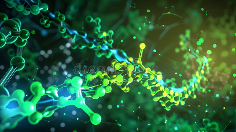 Illustration of an Enzymes Catalyzing. Stock Illustration ...