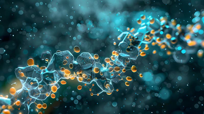 Illustration of an Enzymes Catalyzing. Stock Illustration ...