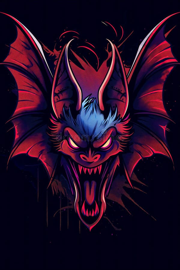 Illustration of Epic Bat in Abstract Style Stock Illustration ...