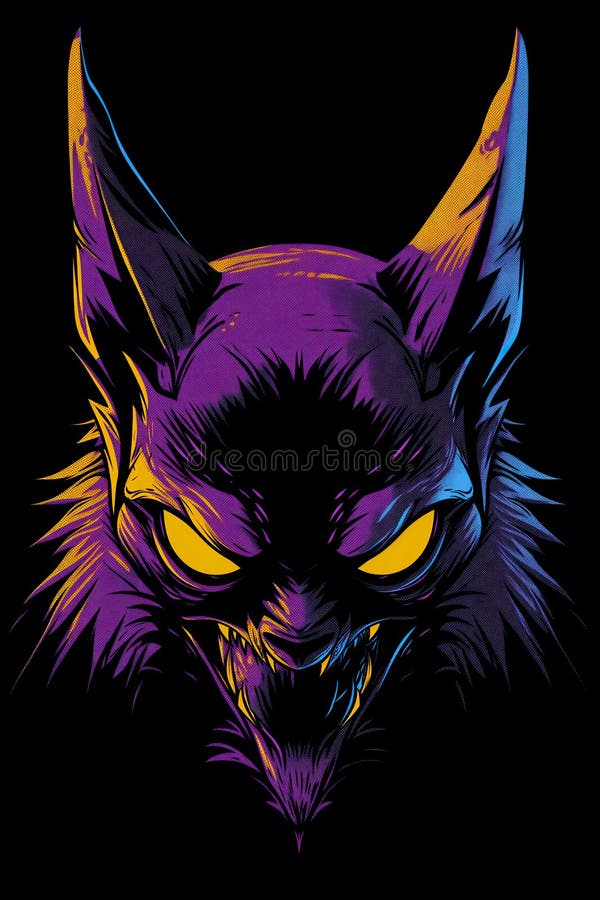 Illustration of Epic Bat in Abstract Style Stock Illustration ...