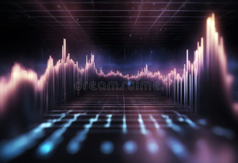 Illustration Equalizer Waveform 3d HUD PNG Alpha Digital Abstract Audio ...