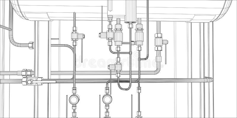 Illustration of Equipment for Heating System Stock Vector ...