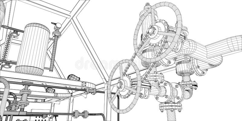 Illustration of Equipment for Heating System Stock Vector ...