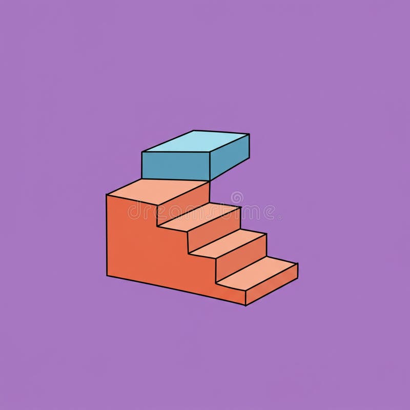 An Illustration of an Escher-like Impossible Staircase Featuring an ...