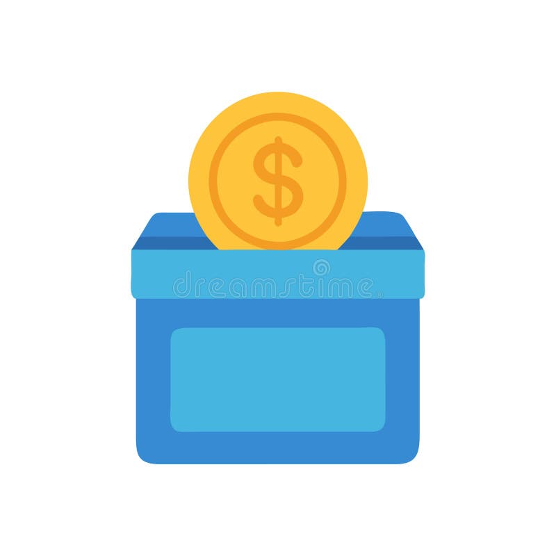 Essential Coin Box Illustration Stock Vector - Illustration of ...