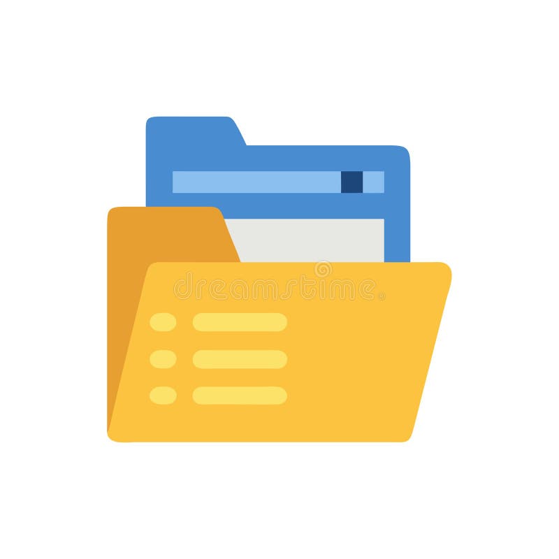 Essential Data Folder Illustration Stock Vector - Illustration of ...