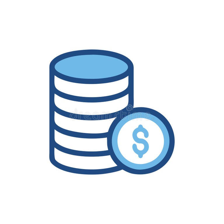 Essential Coin Stack Illustration Stock Vector - Illustration of vector ...