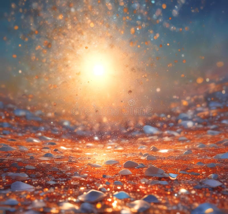 Illustration of Ethereal Sparkling Fantasy Scene with Glowing Effects ...