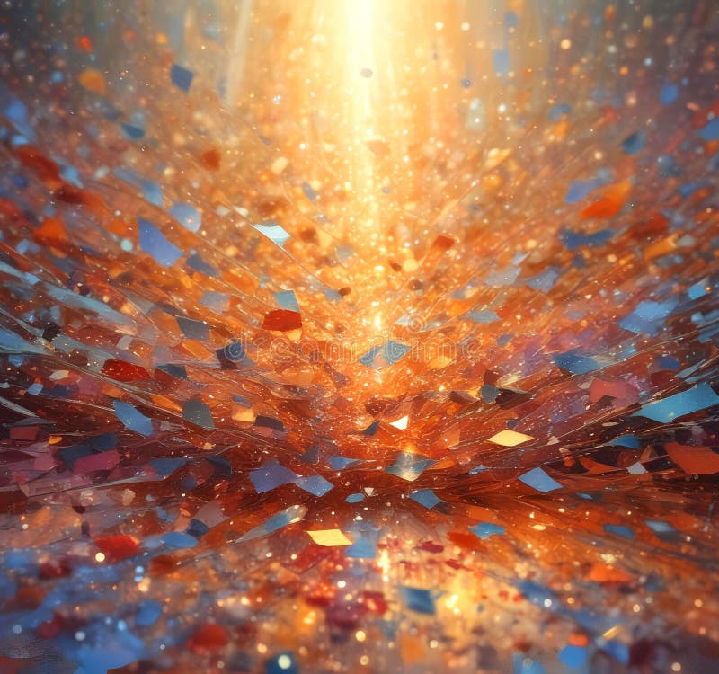 Illustration of Ethereal Sparkling Fantasy Scene with Glowing Effects ...