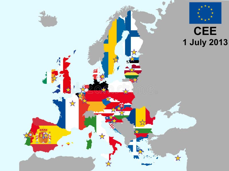 European Union Map stock vector. Illustration of europe - 13463478