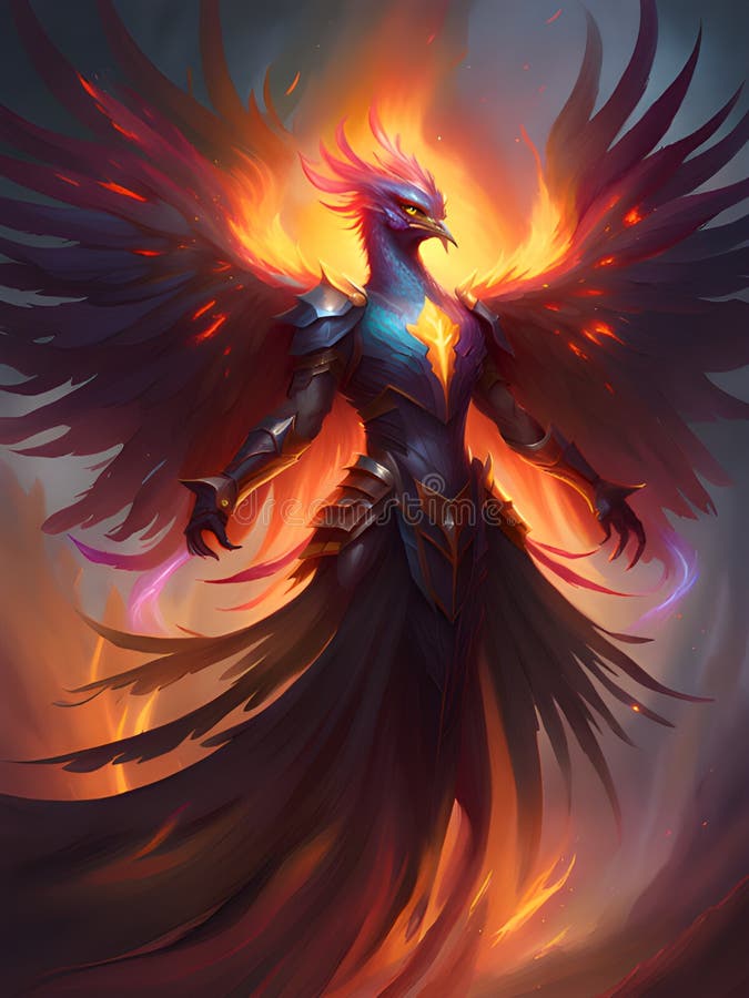 Illustration of a Evil Bird Monster Stock Illustration - Illustration of woman, bird: 303094066