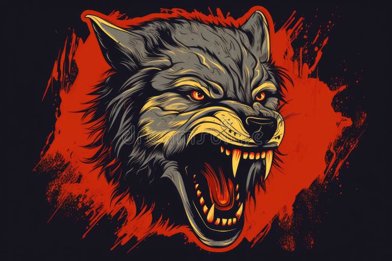 Illustration of an Evil Dog, Generative AI Stock Illustration ...