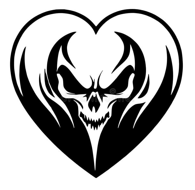 Illustration of a Evil Heart Stock Illustration - Illustration of devil ...