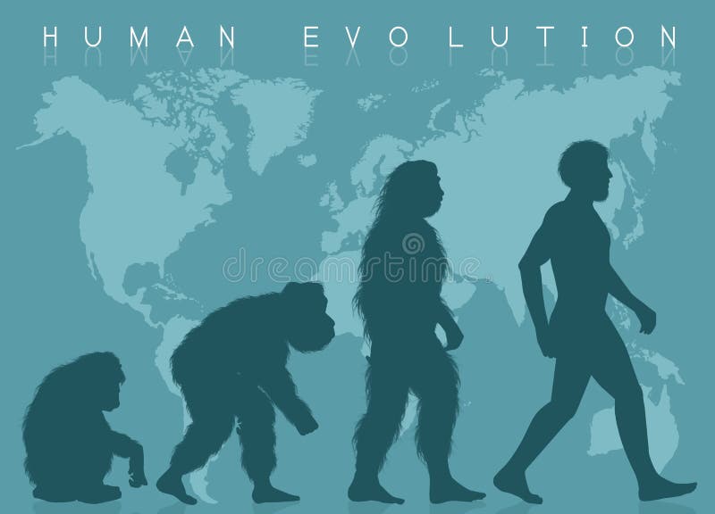 Illustration of Evolution Human Stock Illustration - Illustration of ...