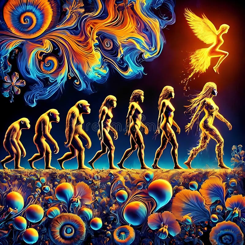 Illustration of the Evolution of Humanity Stock Illustration ...