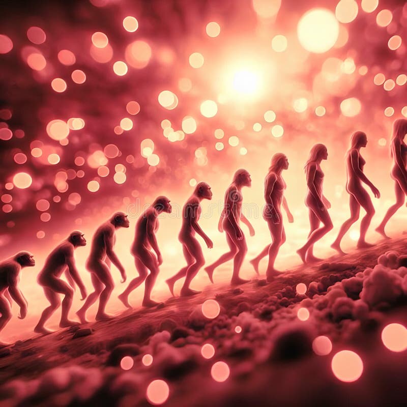 Illustration of the Evolution of Humanity Stock Illustration ...