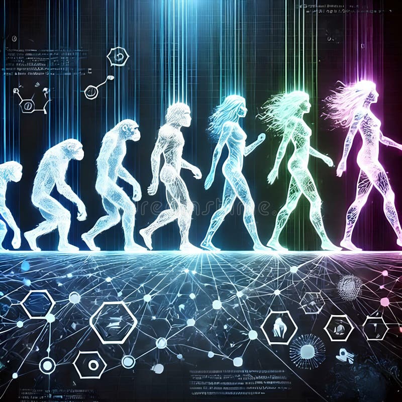 Illustration of the Evolution of Humanity Stock Illustration ...
