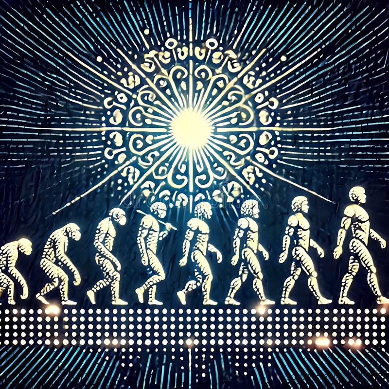 Illustration of the Evolution of Humanity Stock Illustration ...
