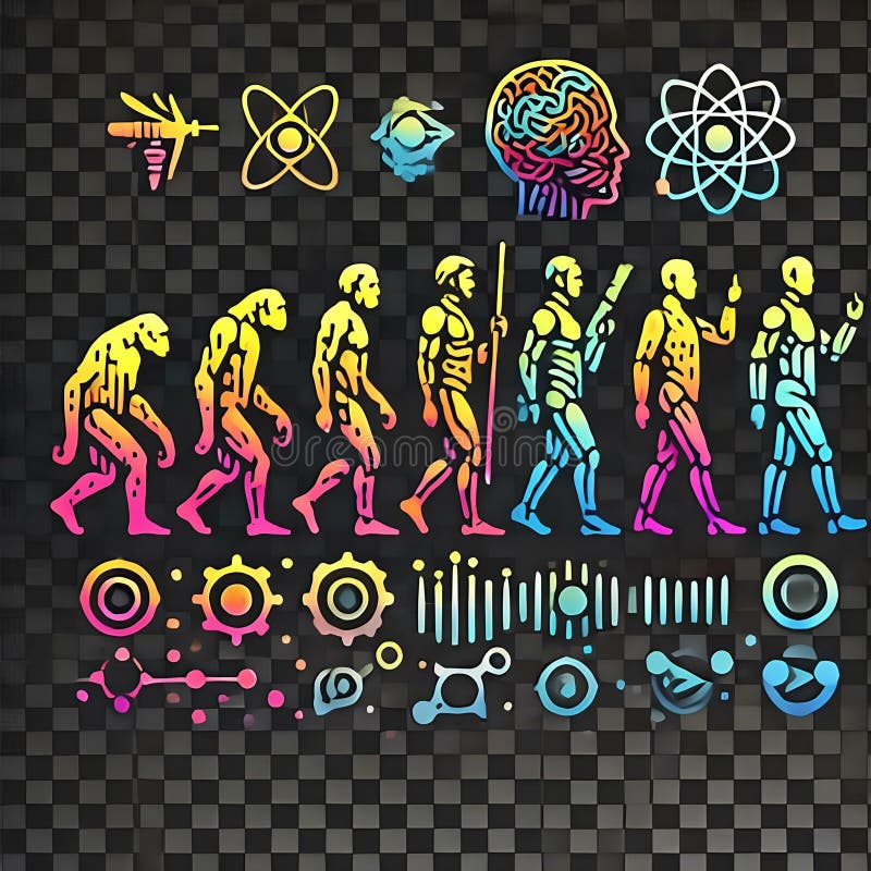 Illustration of the Evolution of Humanity Stock Illustration ...