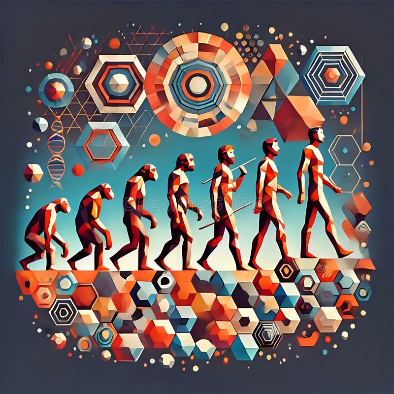 Illustration of the Evolution of Humanity Stock Illustration ...