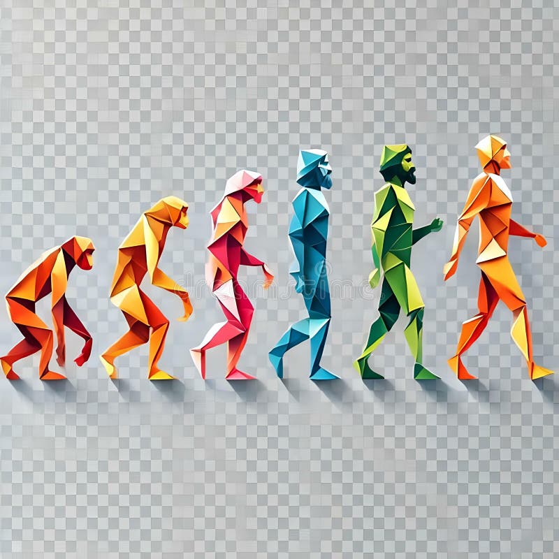 Illustration of the Evolution of Humanity Stock Illustration ...
