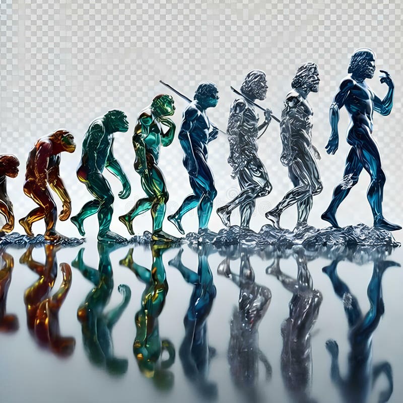 Illustration of the Evolution of Humanity Stock Illustration ...