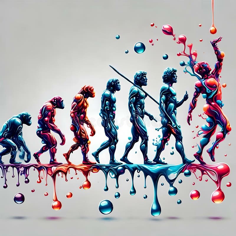 Illustration of the Evolution of Humanity Stock Illustration ...