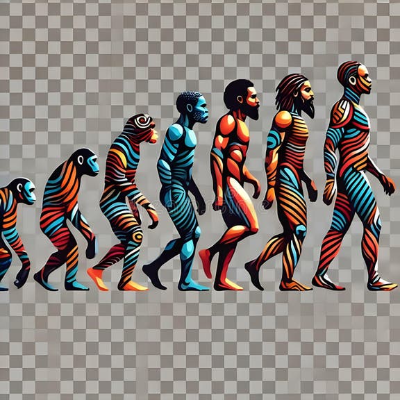 Illustration of the Evolution of Humanity Stock Illustration ...
