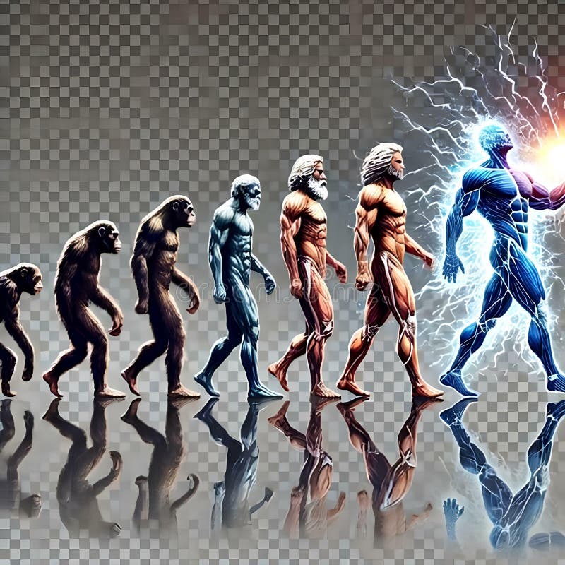 Illustration of the Evolution of Humanity Stock Illustration ...