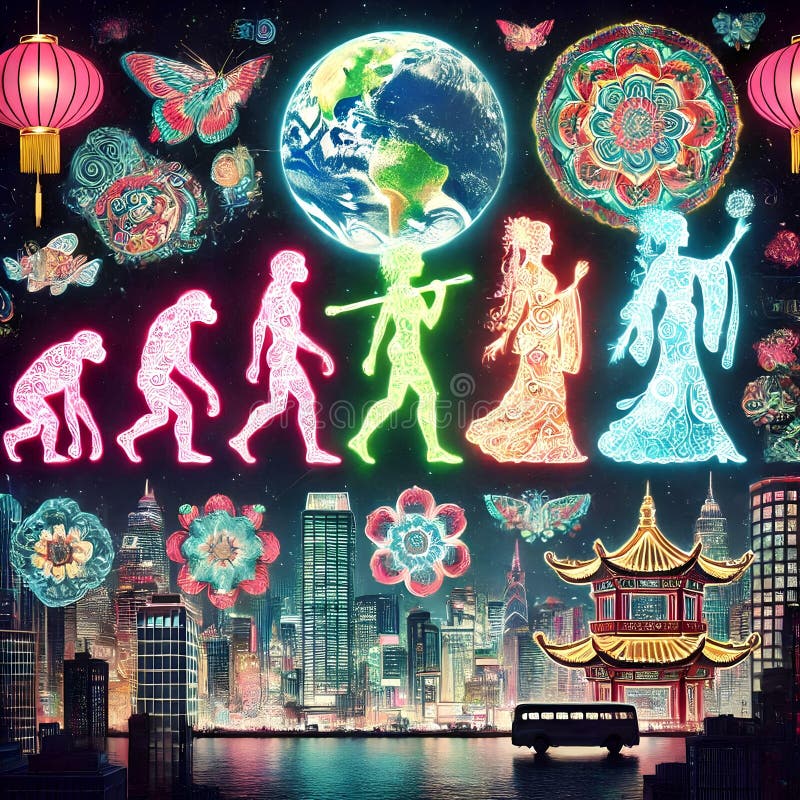 Illustration of the Evolution of Humanity Stock Illustration ...