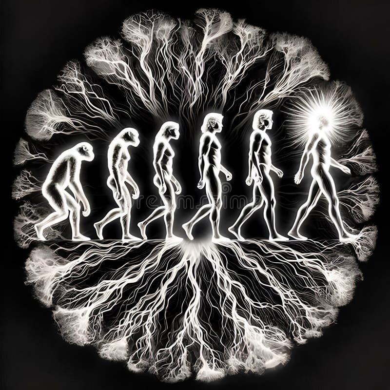 Illustration of the Evolution of Humanity Stock Illustration ...