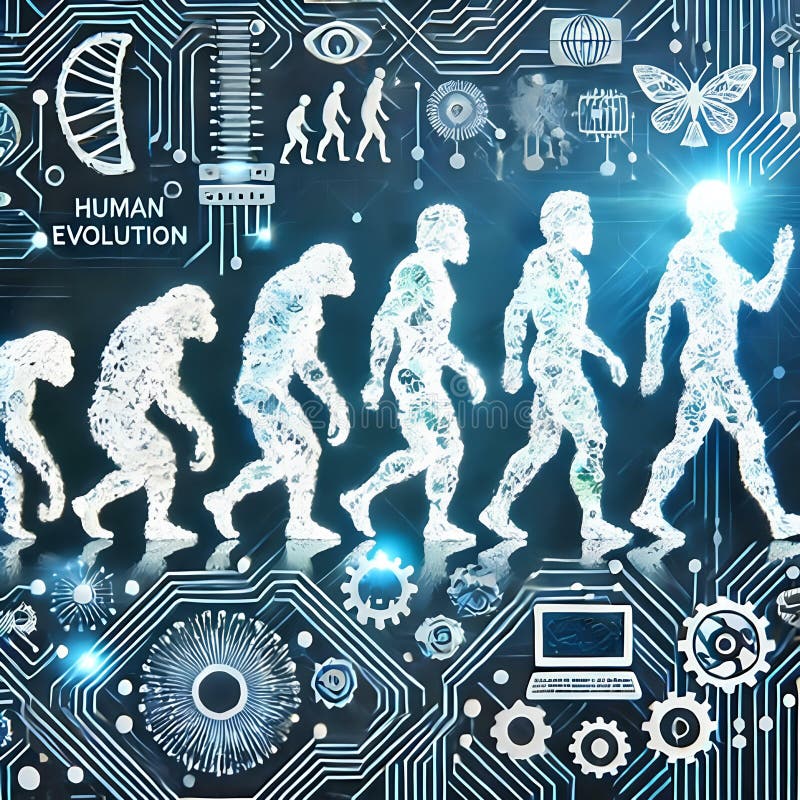 Illustration of the Evolution of Humanity Stock Illustration ...