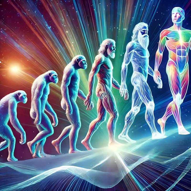 Illustration of the Evolution of Humanity Stock Illustration ...