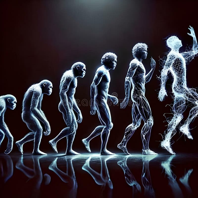 Illustration of the Evolution of Humanity Stock Illustration ...