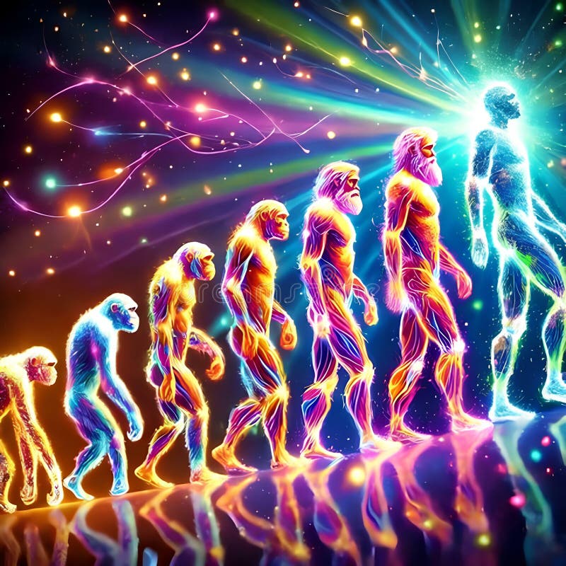 Illustration of the Evolution of Humanity Stock Illustration ...