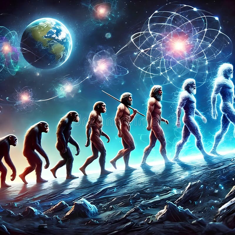 Illustration of the Evolution of Humanity Stock Illustration ...