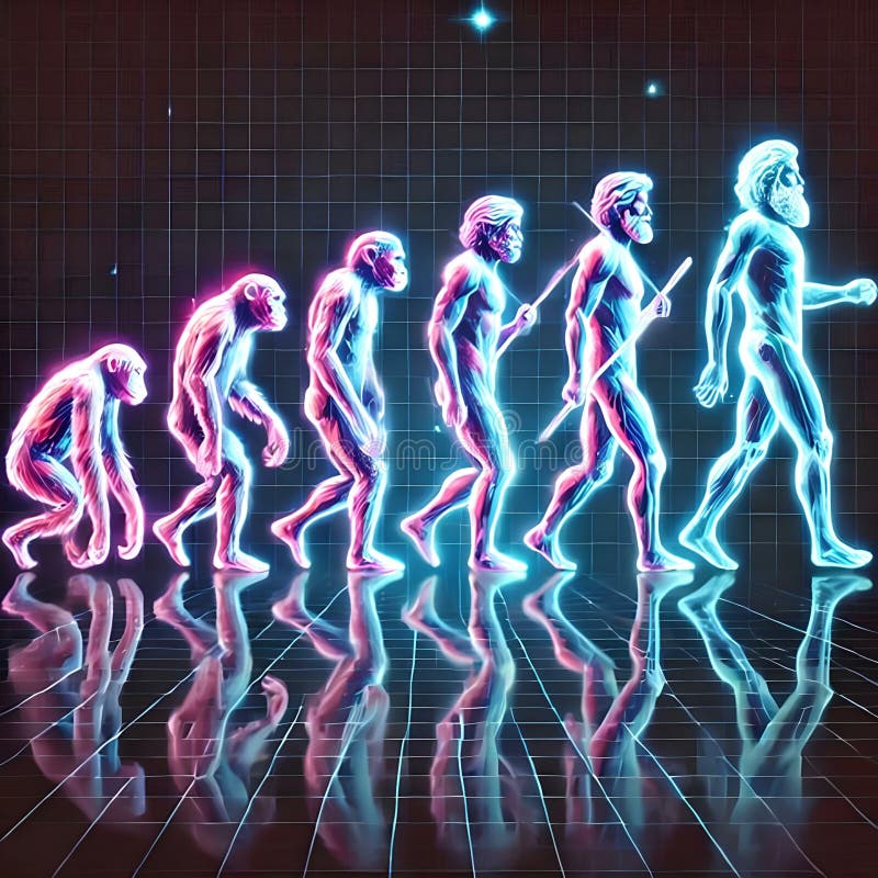Illustration of the Evolution of Humanity Stock Illustration ...