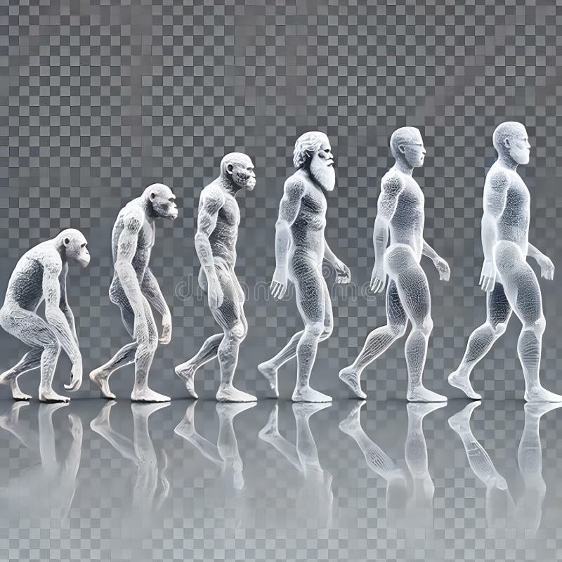 Illustration of the Evolution of Humanity Stock Illustration ...