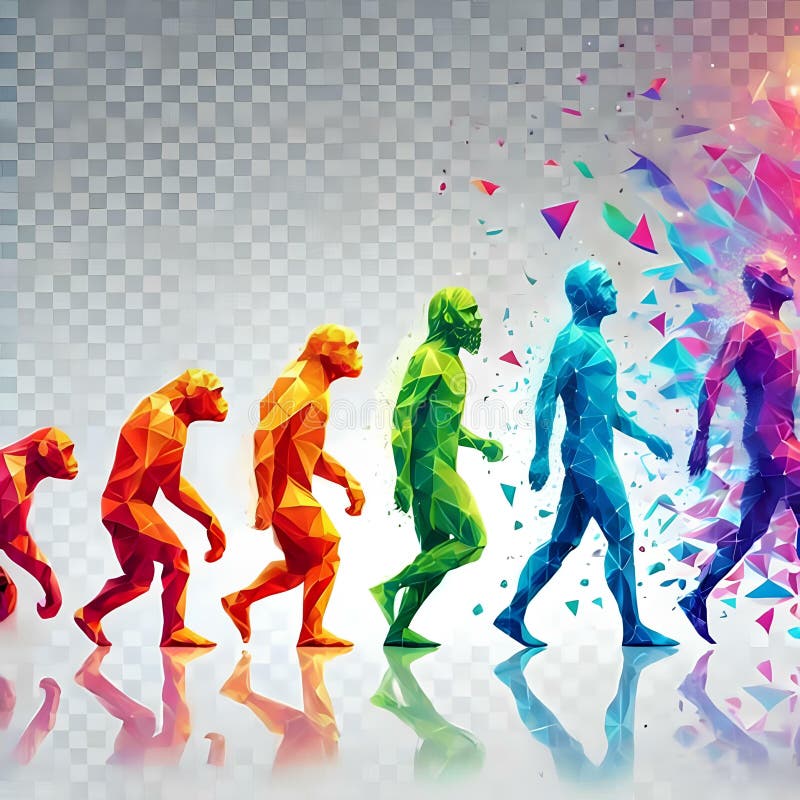 Illustration of the Evolution of Humanity Stock Illustration ...