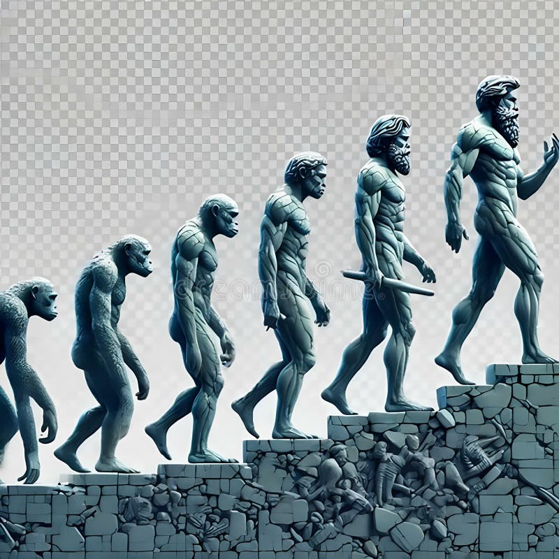 Illustration of the Evolution of Humanity Stock Illustration ...