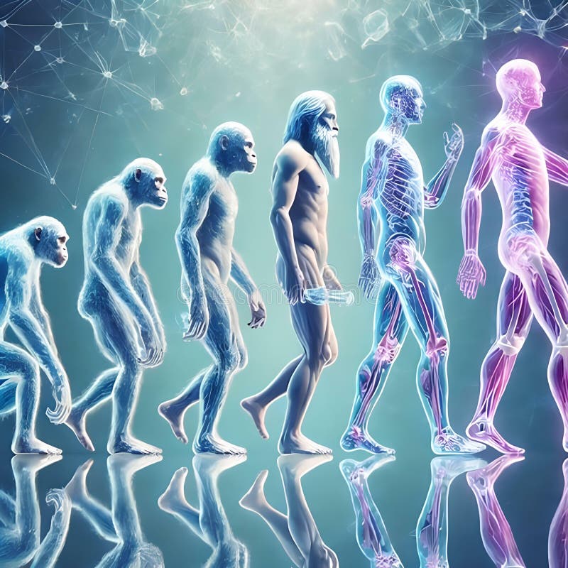 Illustration of the Evolution of Humanity Stock Illustration ...