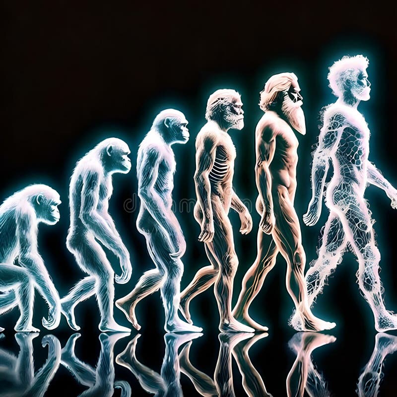 Illustration of the Evolution of Humanity Stock Illustration ...