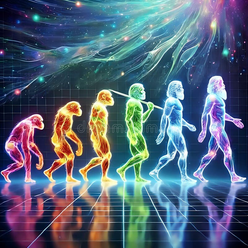 Illustration of the Evolution of Humanity Stock Illustration ...