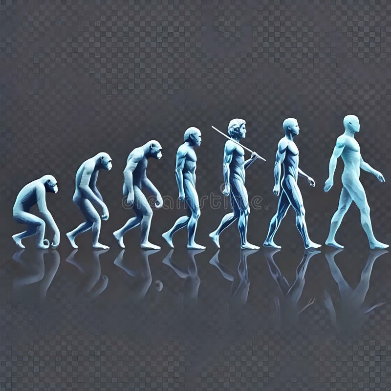Illustration of the Evolution of Humanity Stock Illustration ...