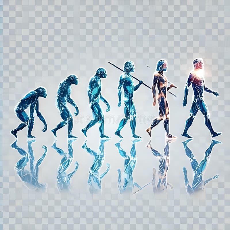 Illustration of the Evolution of Humanity Stock Illustration ...