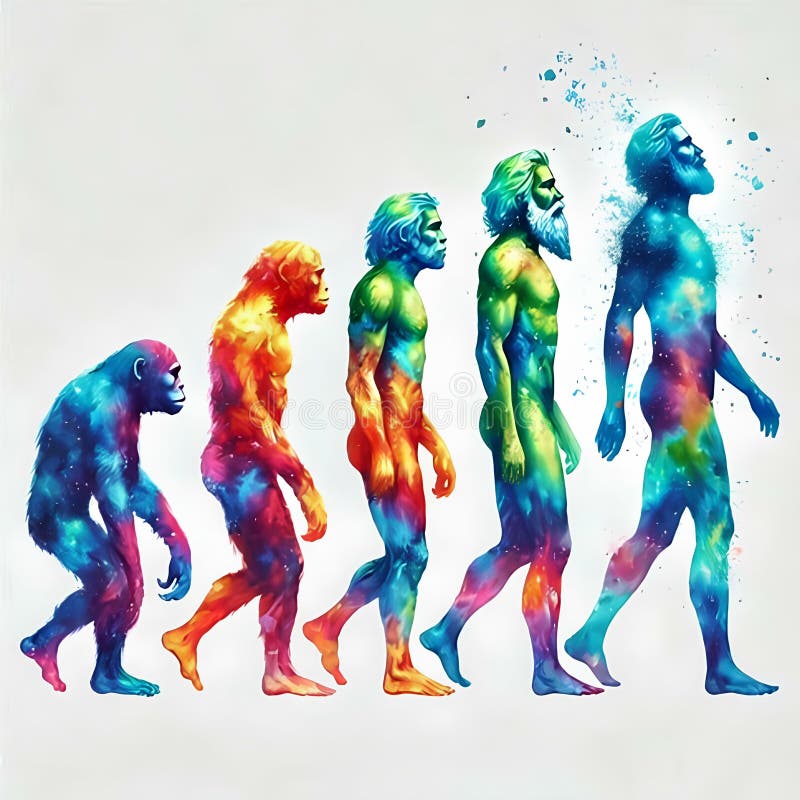 Illustration of the Evolution of Humanity Stock Illustration ...
