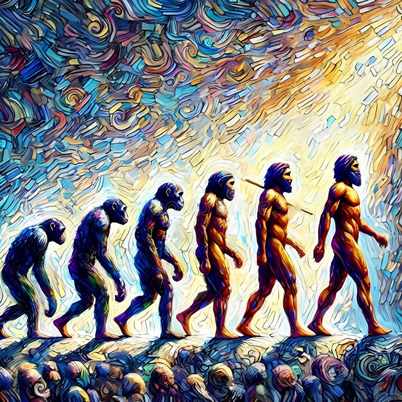 Illustration of the Evolution of Humanity Stock Illustration ...