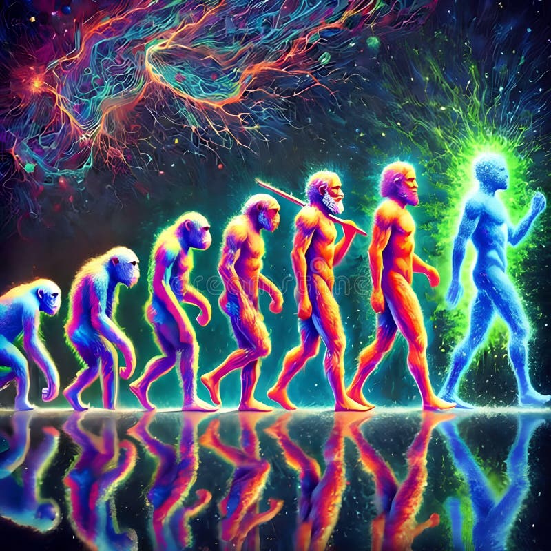 Illustration of the Evolution of Humanity Stock Illustration ...